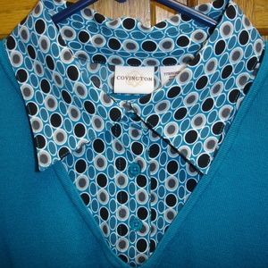 Covington | Tops | Covington Pullover 3 Button 34 Sleeved Blouse Lg ...